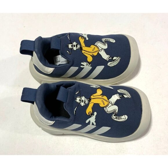 adidas | Shoes | Adidas Boys Size 7 K Blue Slip On Sneaker Shoes Goofy ...